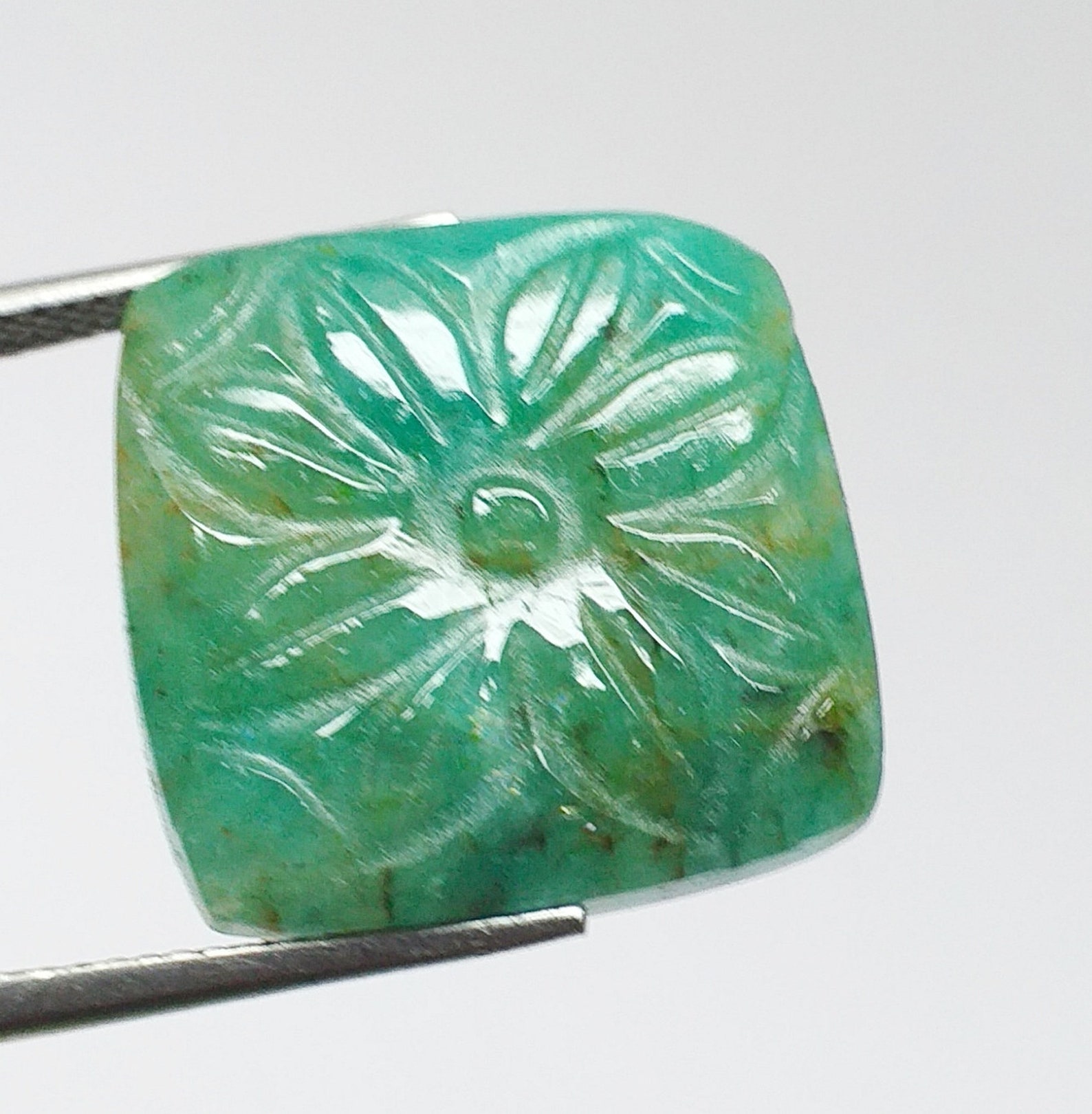 Natural Zambian Green Emerald Hand Work Carved Emerald Carving - Etsy