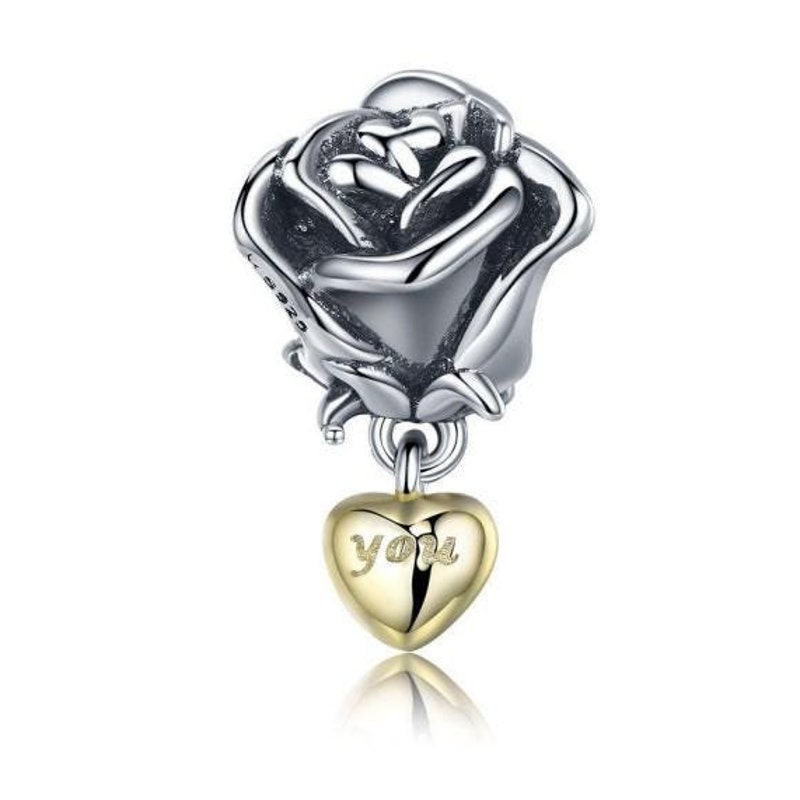 Rose Charm - Etsy