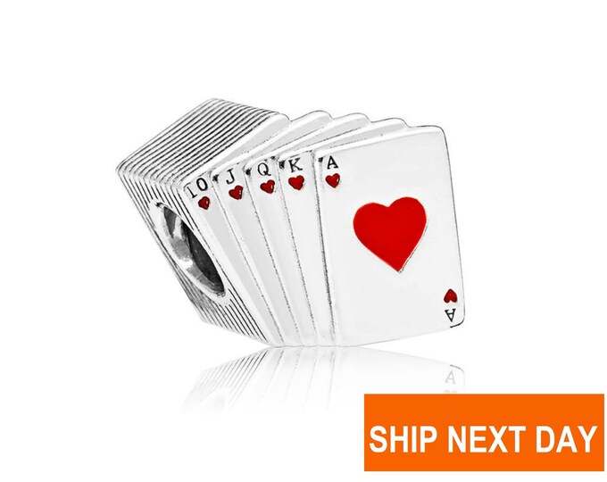 Playing Cards Charm, Charms for Bracelet, Charms Fit on Pandora ...