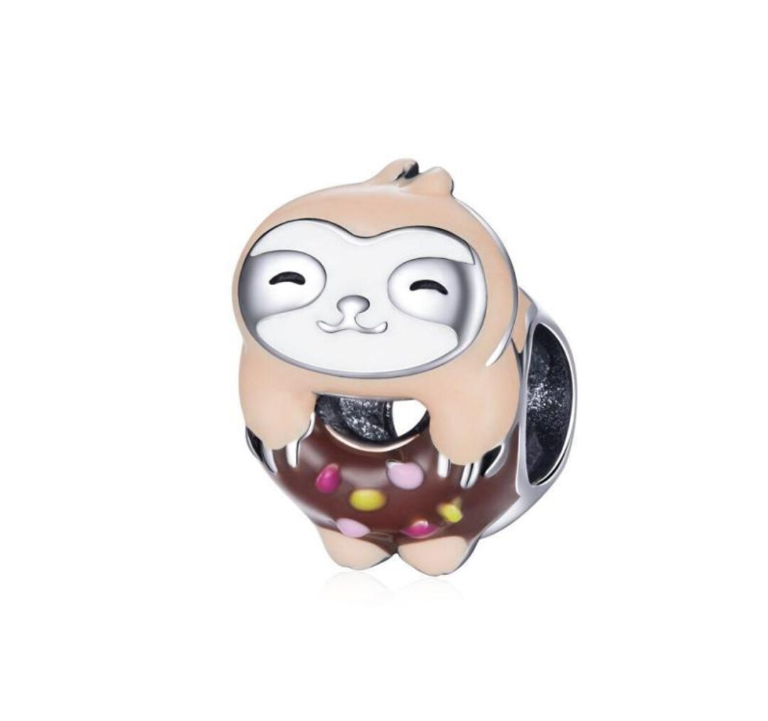 Sloth Donut Charm, Sloth Charm, Food Charm, Cute Charm, Charm for ...