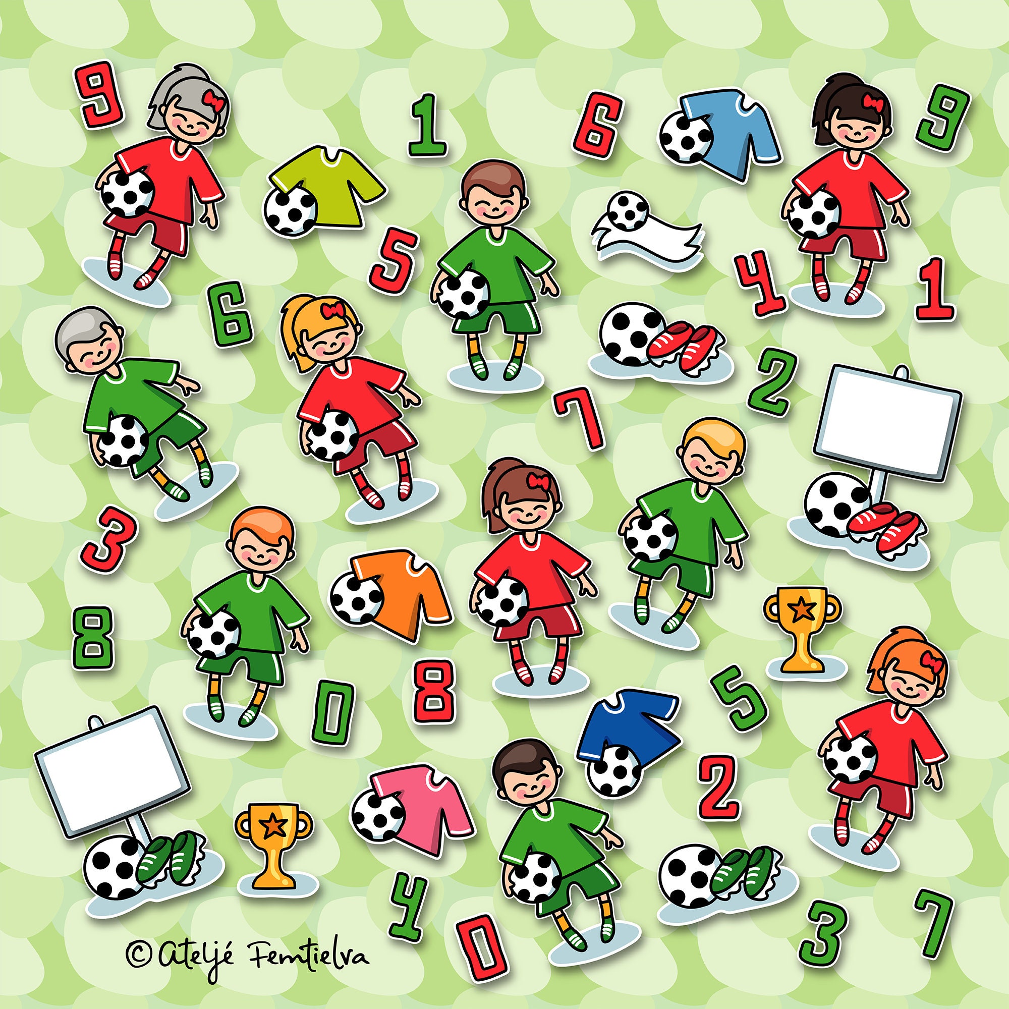 Printable Football Stickers, Clip Art, Perfect for Planners, Bullet ...