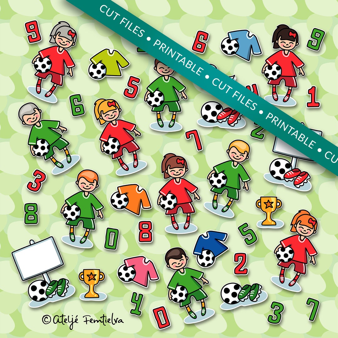 Printable Football Stickers, Clip Art, Perfect for Planners, Bullet ...