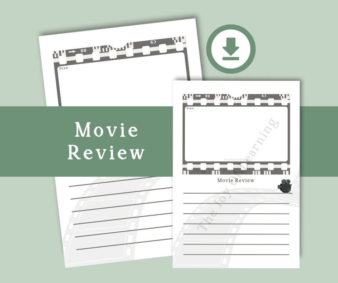 Movie Review Printable Film Critique Template for Kids & Teens ...