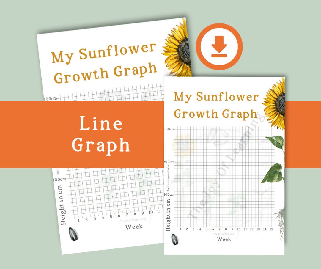 Sunflower Growth Line Chart Printable | Kids’ Plant Growth Tracker ...