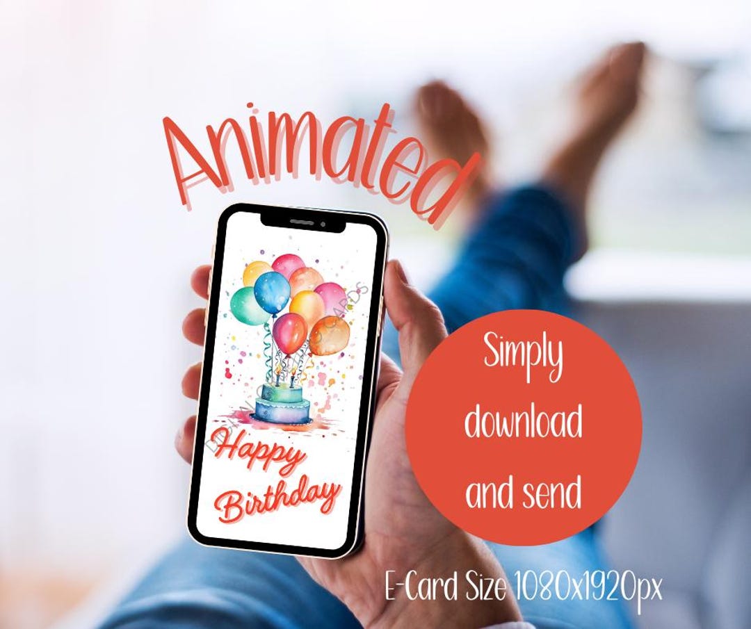 Happy Birthday Digital Card Birthday Textable Animated Card E-card MP4 ...