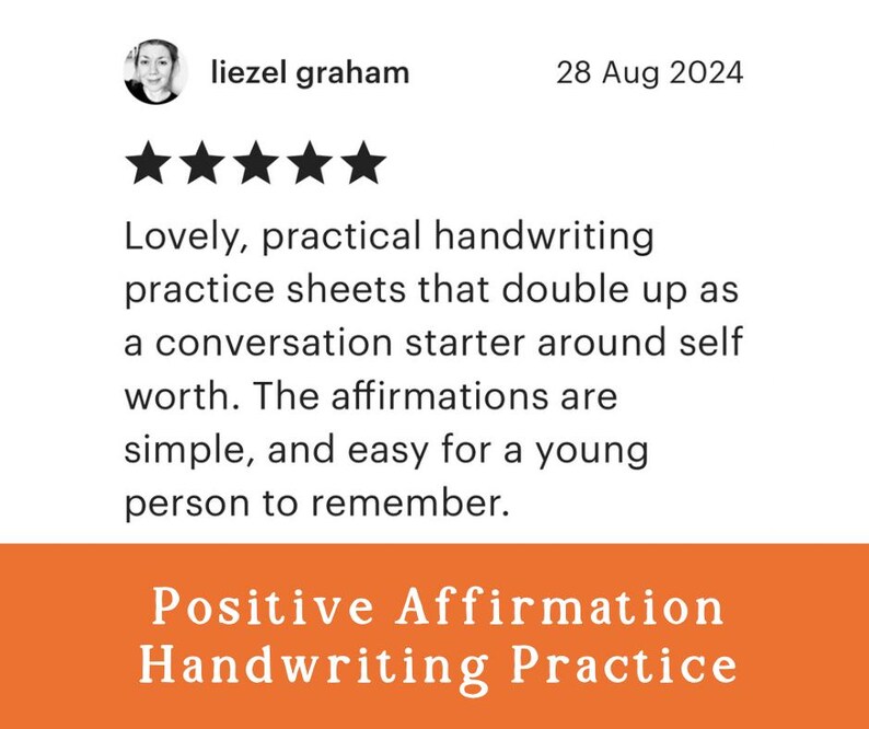 Positive Affirmations Handwriting Practice | Printable Writing ...