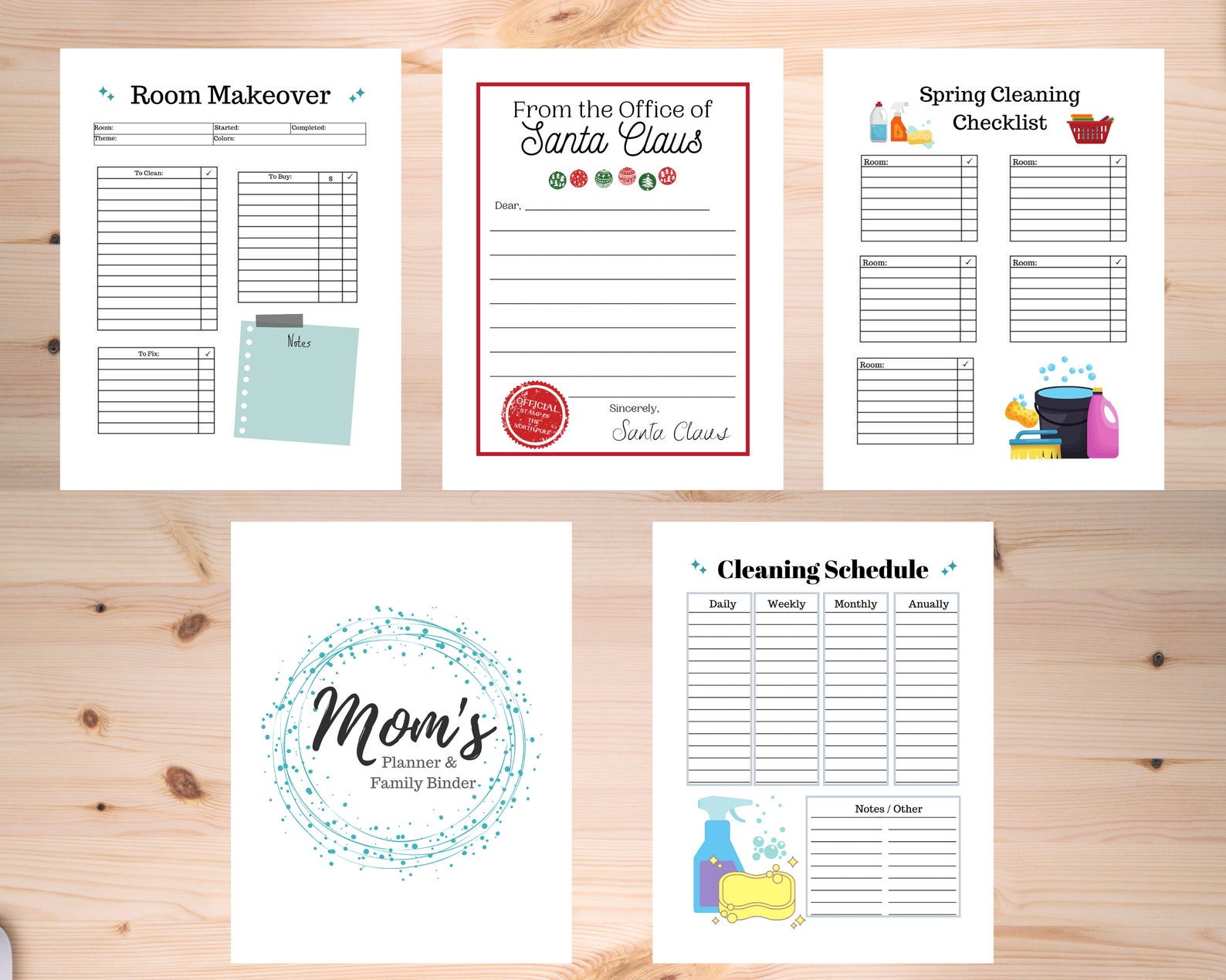 Mom's Planner & Family Binder, 41 Printable Pages (PDF Download) - Etsy