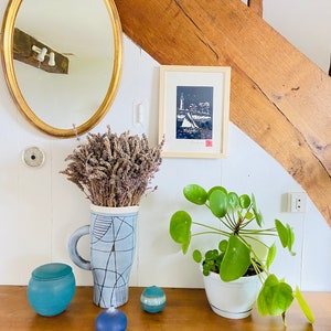 Handmade Linocut Blue the Old Rigging Brittany Sea Side-linoprint ...