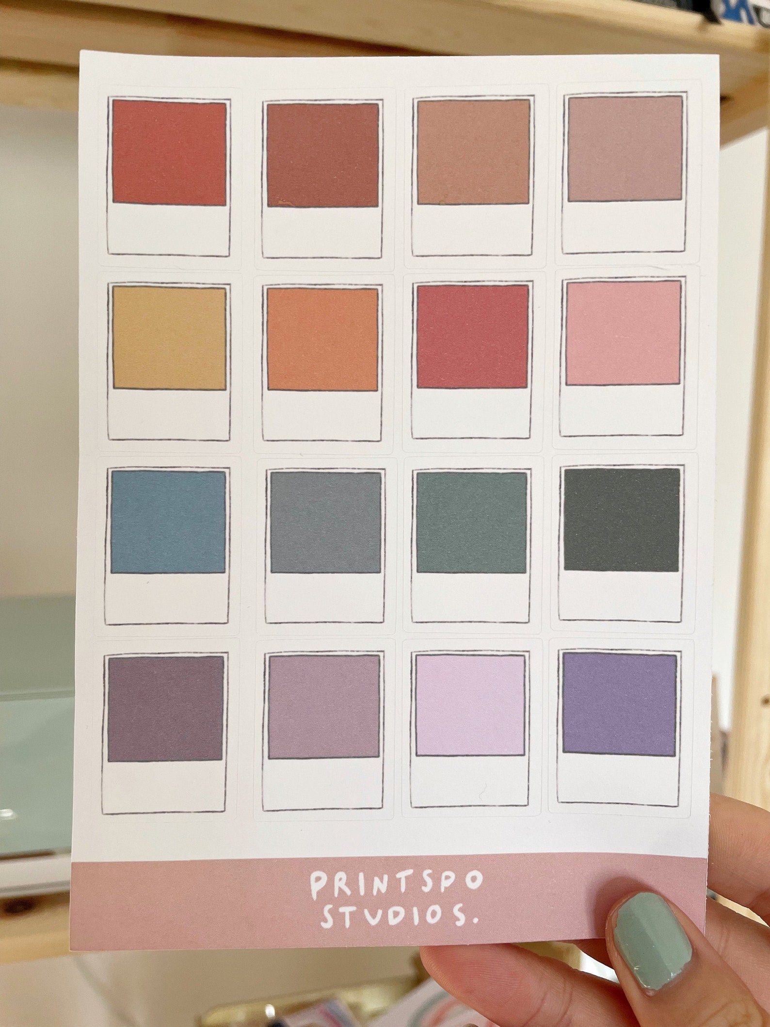 Illustrated Pantone Sticker Sheet Planner Stickers Pantone - Etsy