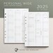 Personal Wide Size (PW) - Printable Dated Daily Planner Inserts - Jan ...