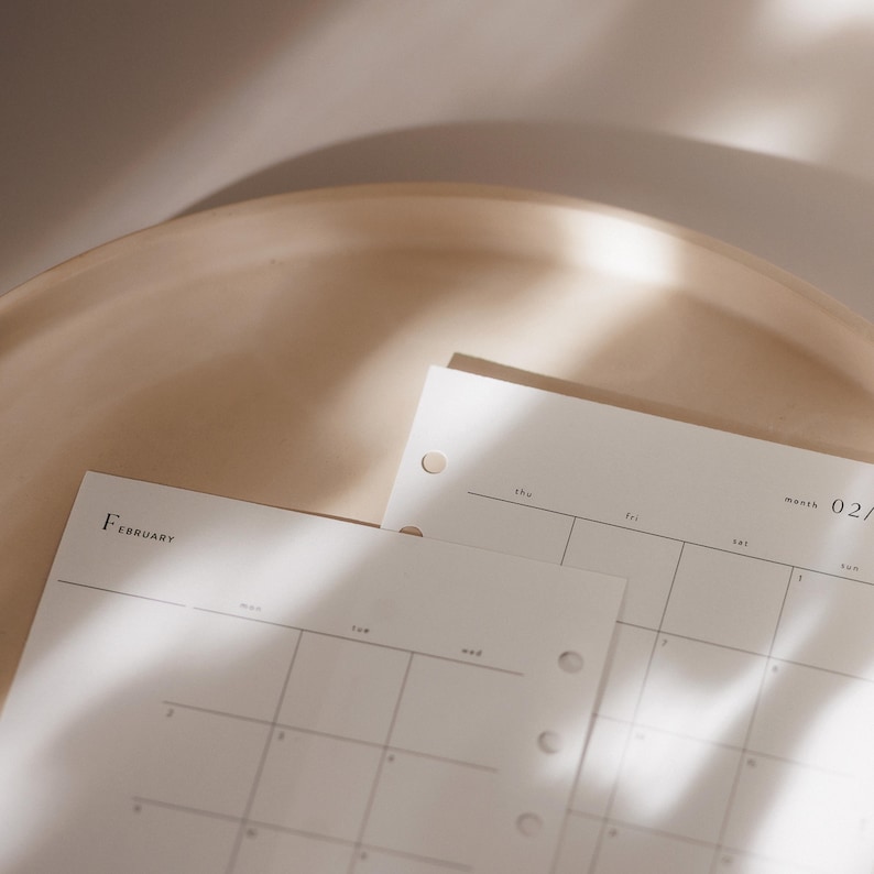 Personal - Monthly Planner Inserts 2026 | Month on Two Pages MO2P ...