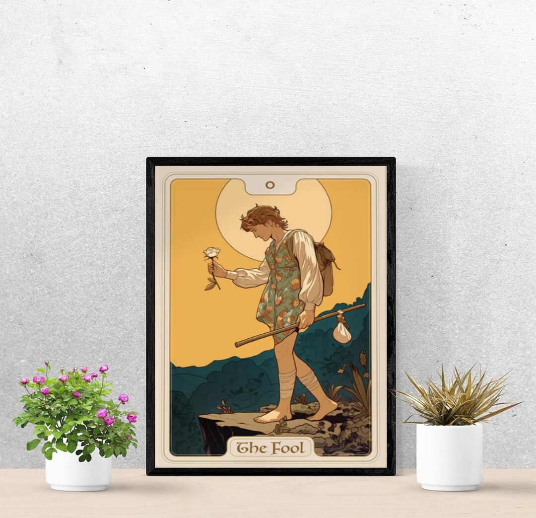 The Fool Major Arcana Tarot Deck Poster - Artwork Rider Waite ...