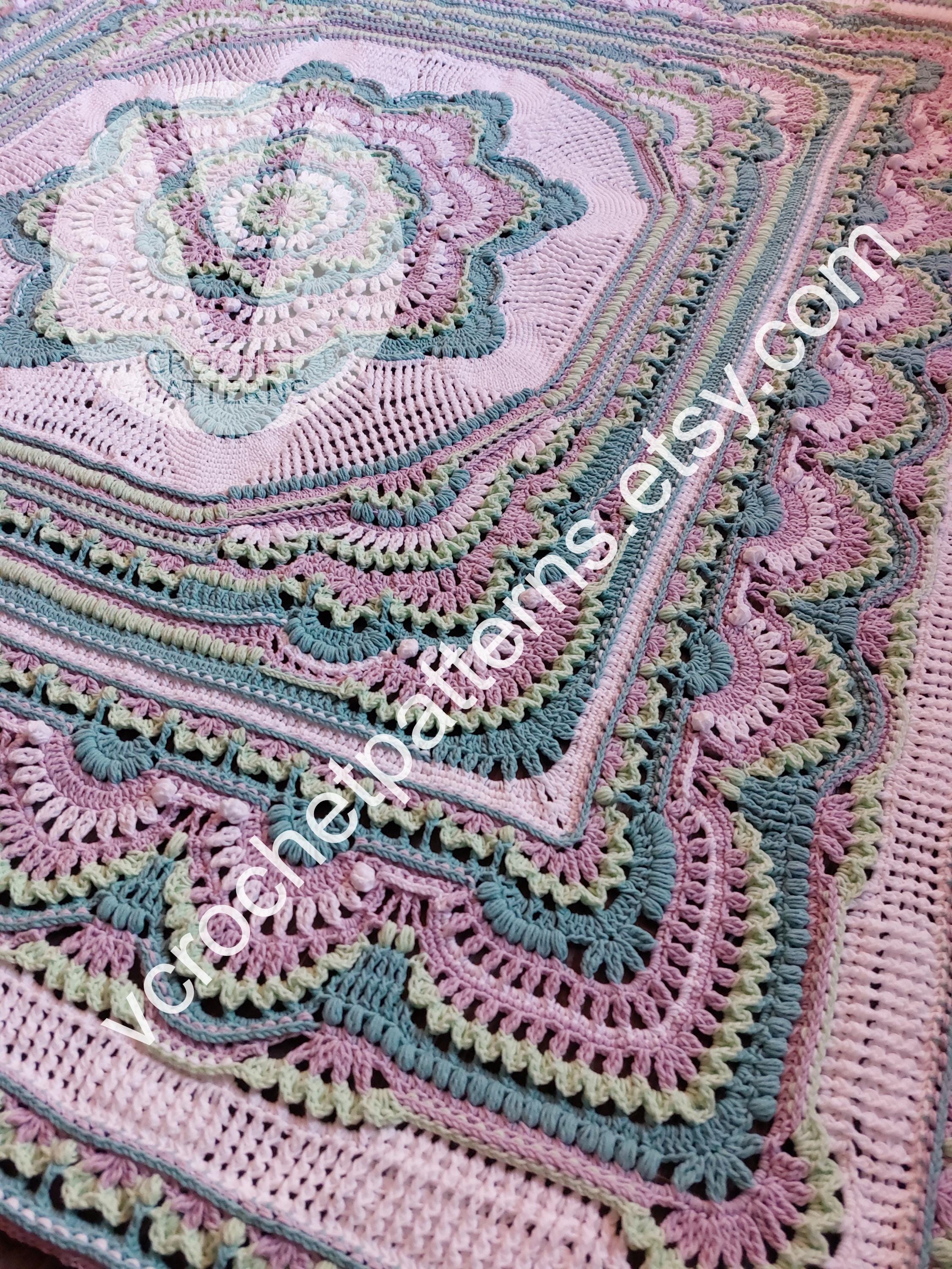 Glorious Garden Crochet Blanket Pattern: Vintage Vibe Photo Tutorial ...