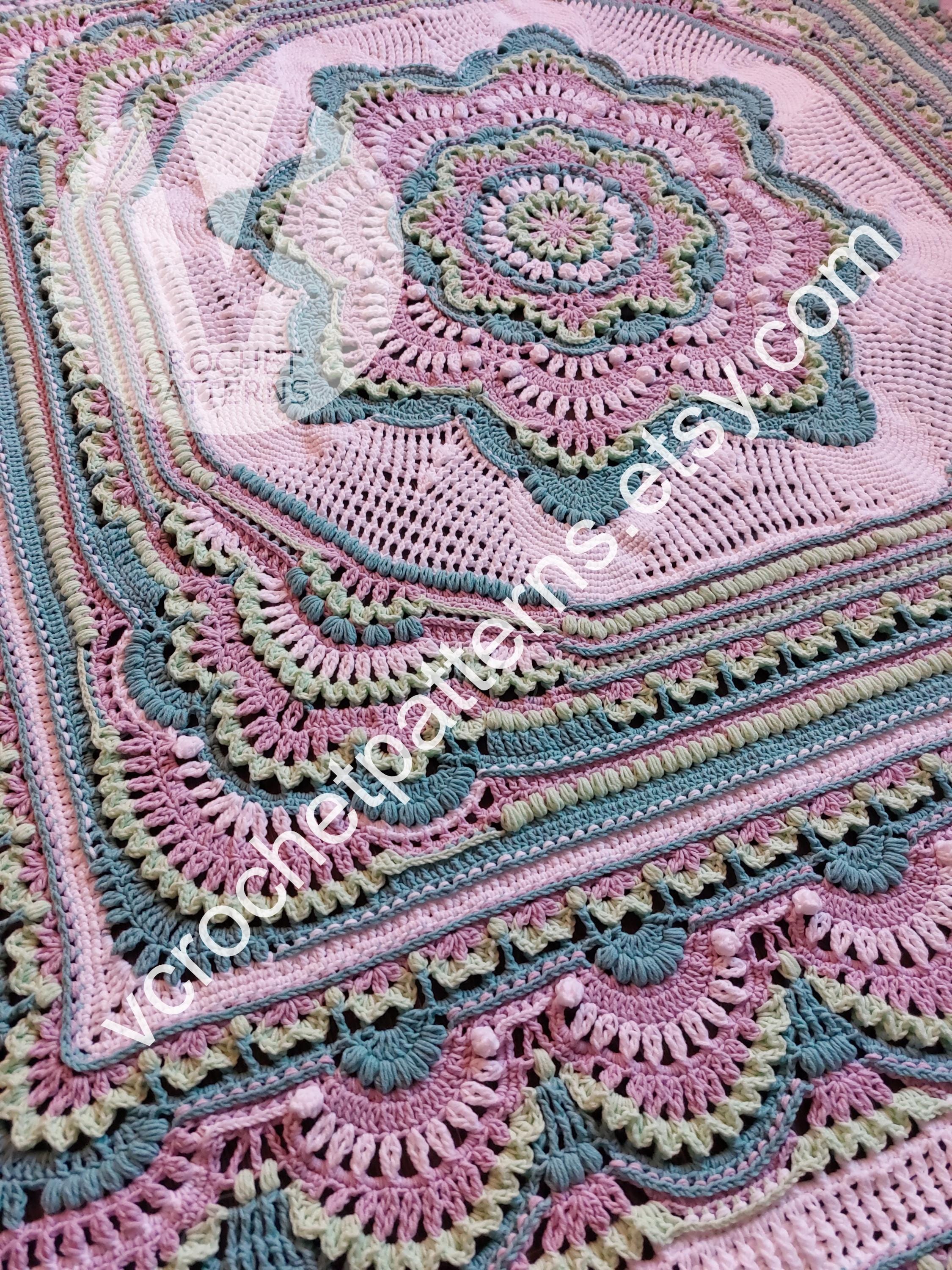 Glorious Garden Crochet Blanket Pattern: Vintage Vibe Photo Tutorial ...