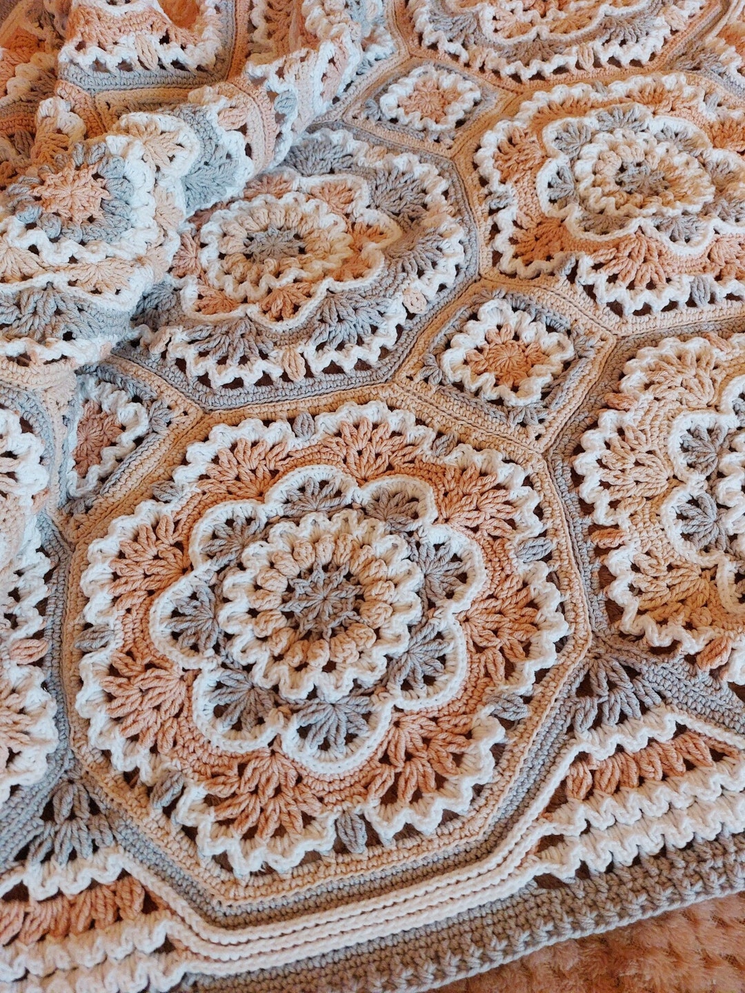 Barokia Crochet Blanket Pattern: Octagon & Square Design (PDF) - Etsy