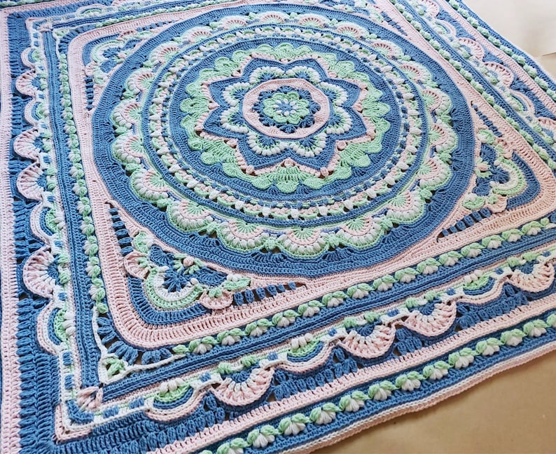 Crochet Blanket Pattern Pdf File LOTUS Blanket Pattern Photo - Etsy