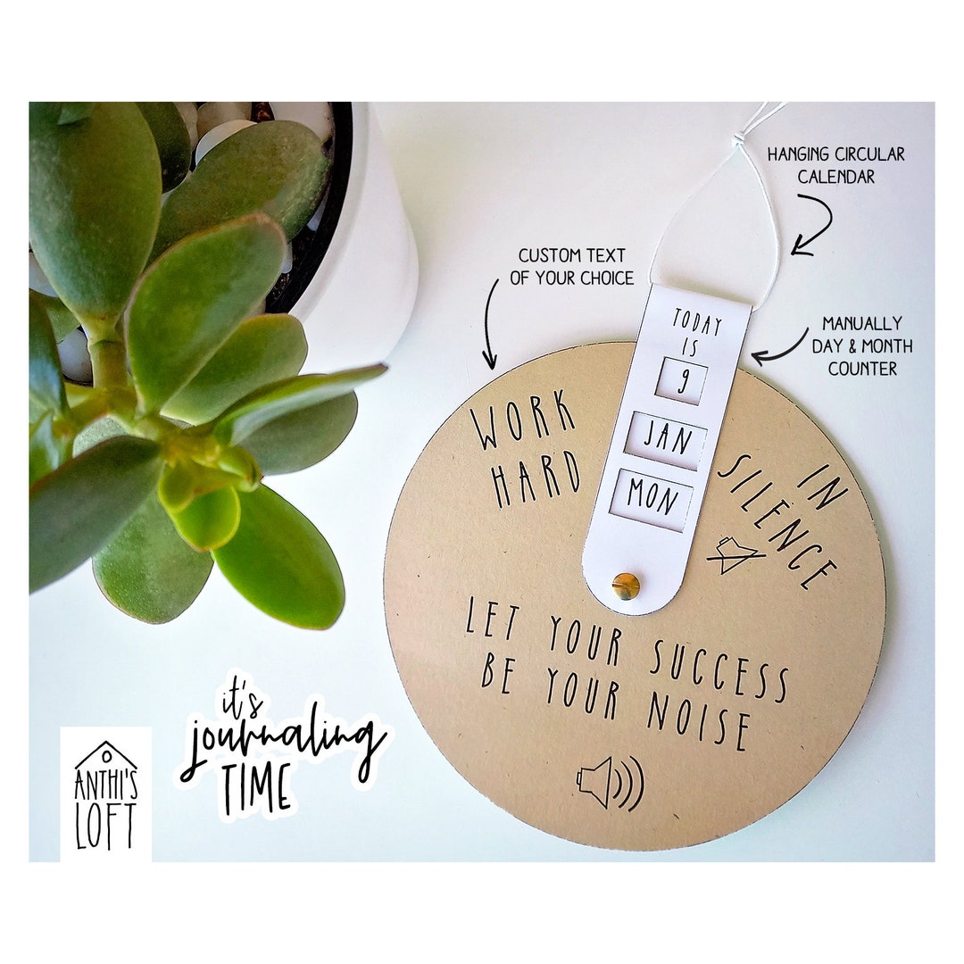 Round Perpetual Calendar - Paper Wheel Wall Calendar for Daily ...