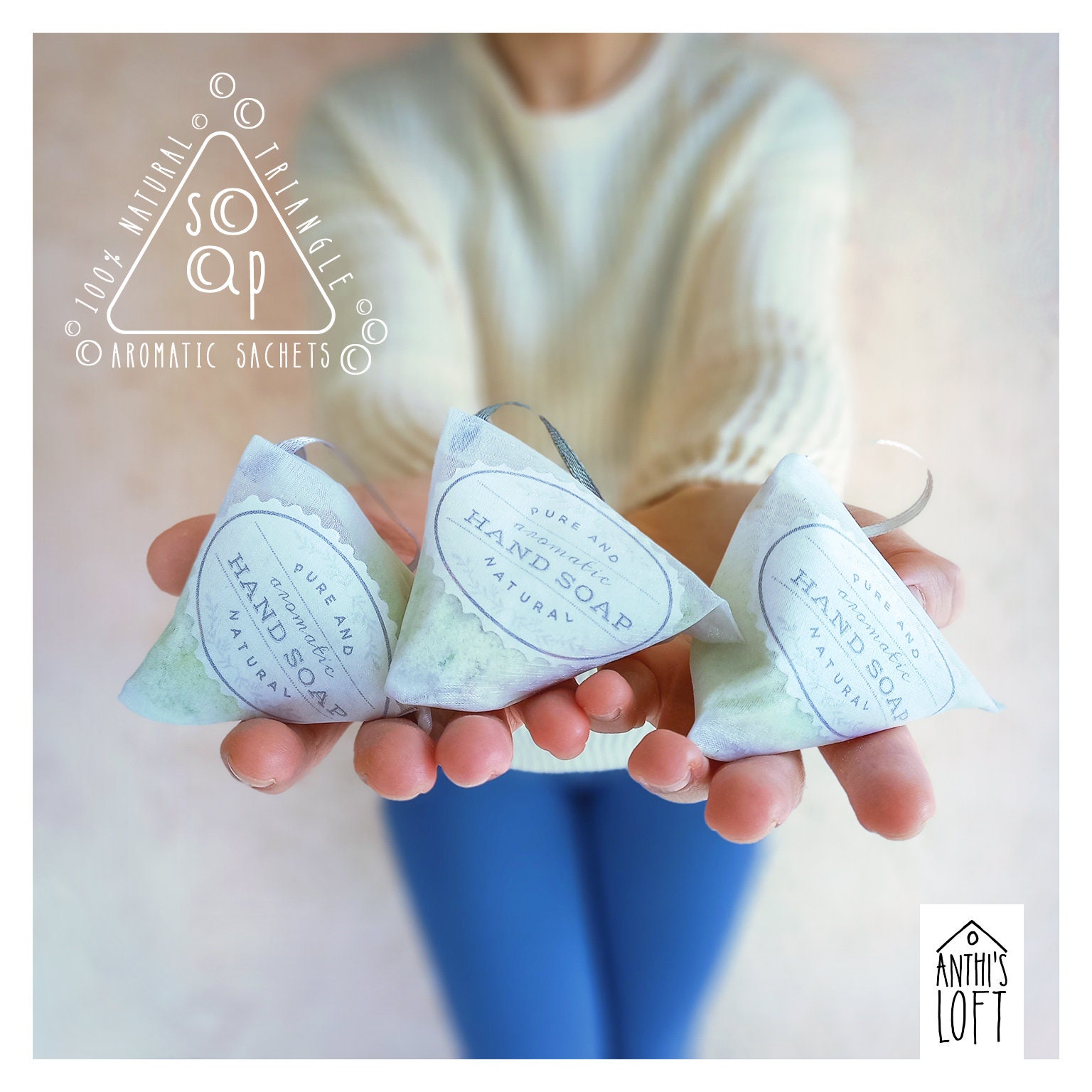 Set of 3 Triangle Shaped Soap Sachets | 100% Natural Room Fragrance ...