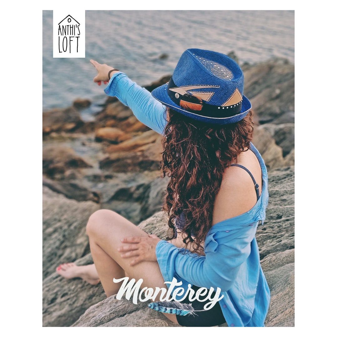 Greek Hand-painted Trilby Hat | Boho Chic Mandala Women's Straw Hat ...