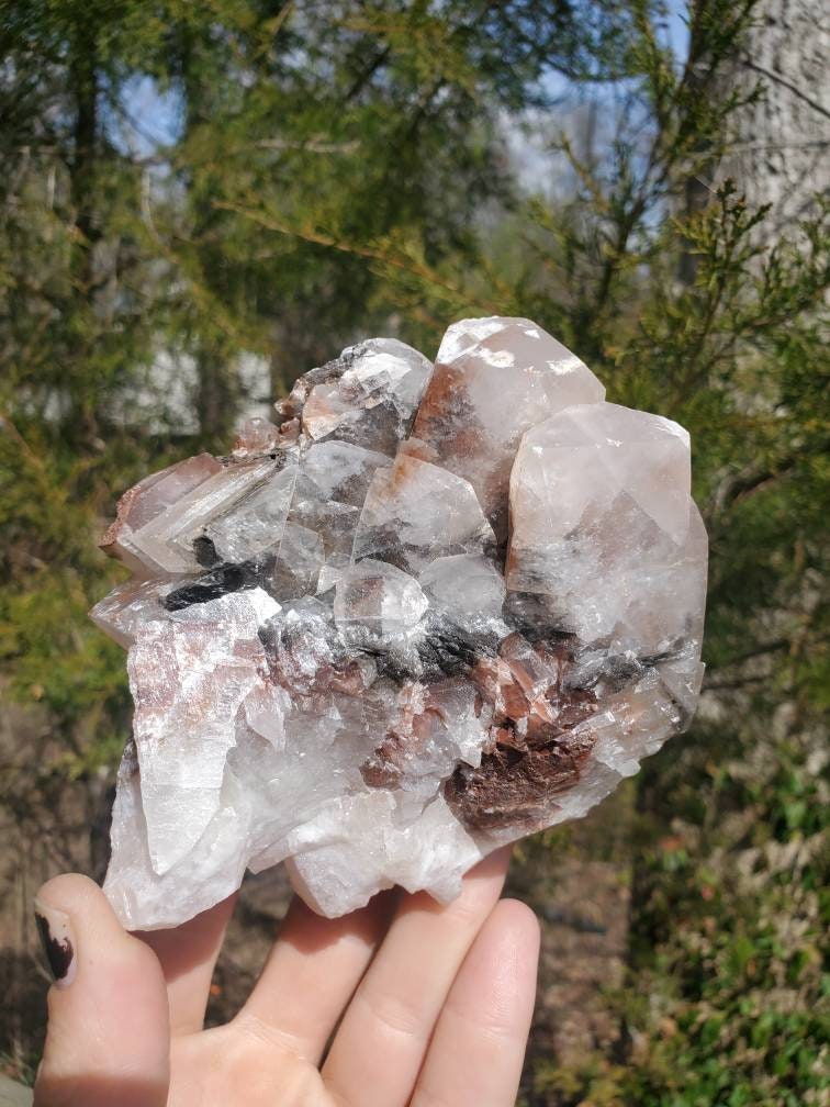 829g Red Calcite Cluster From China Red Calcite Mineral | Etsy