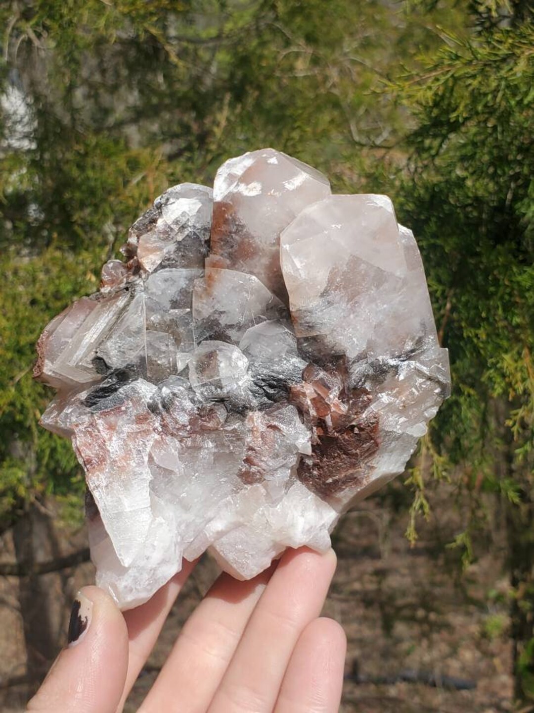 829g Red Calcite Cluster From China Red Calcite Mineral Specimen, Red ...