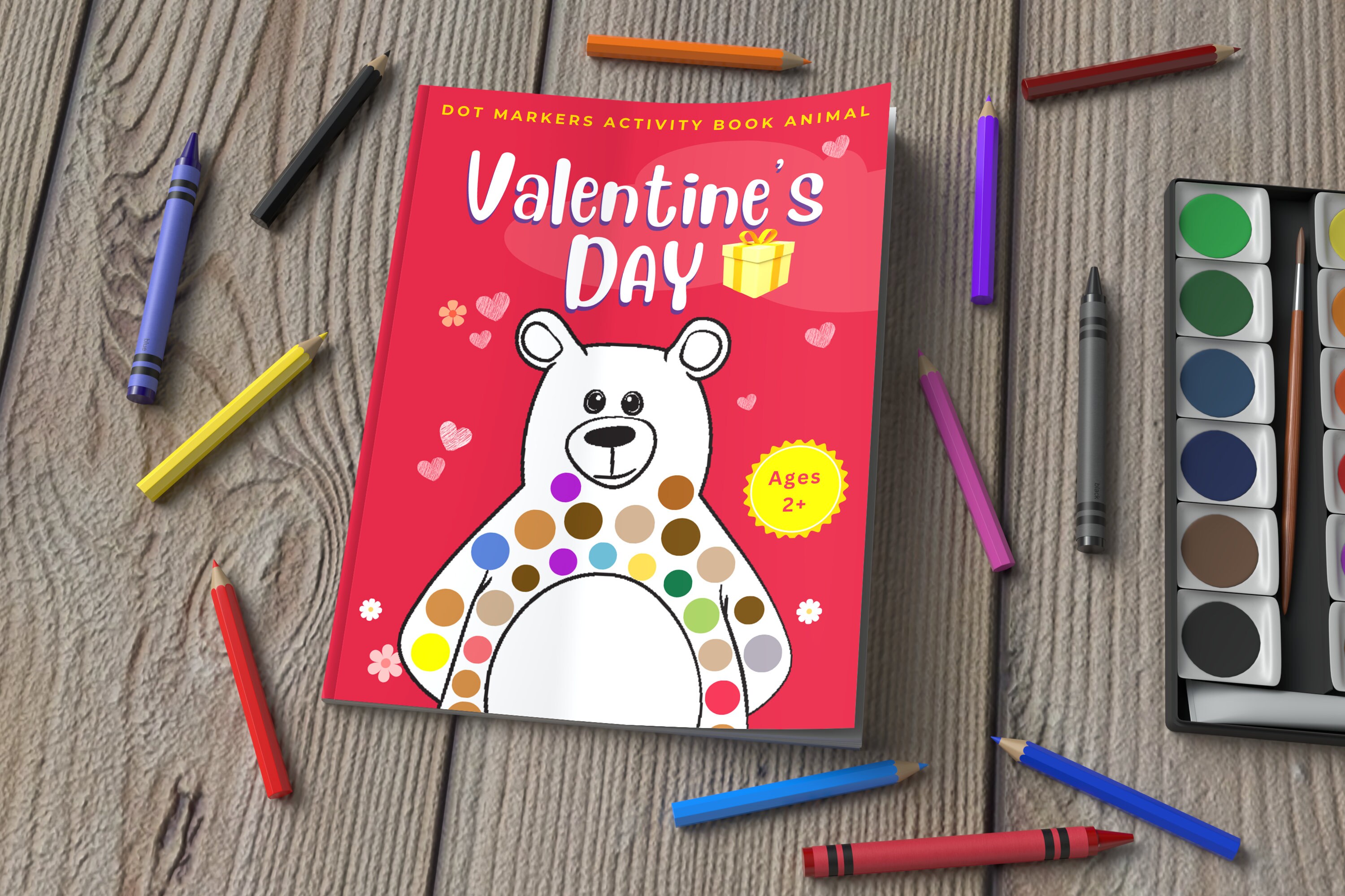 Valentine's Day Dot Markers Coloring Activity Book for Ages 2+ - Etsy