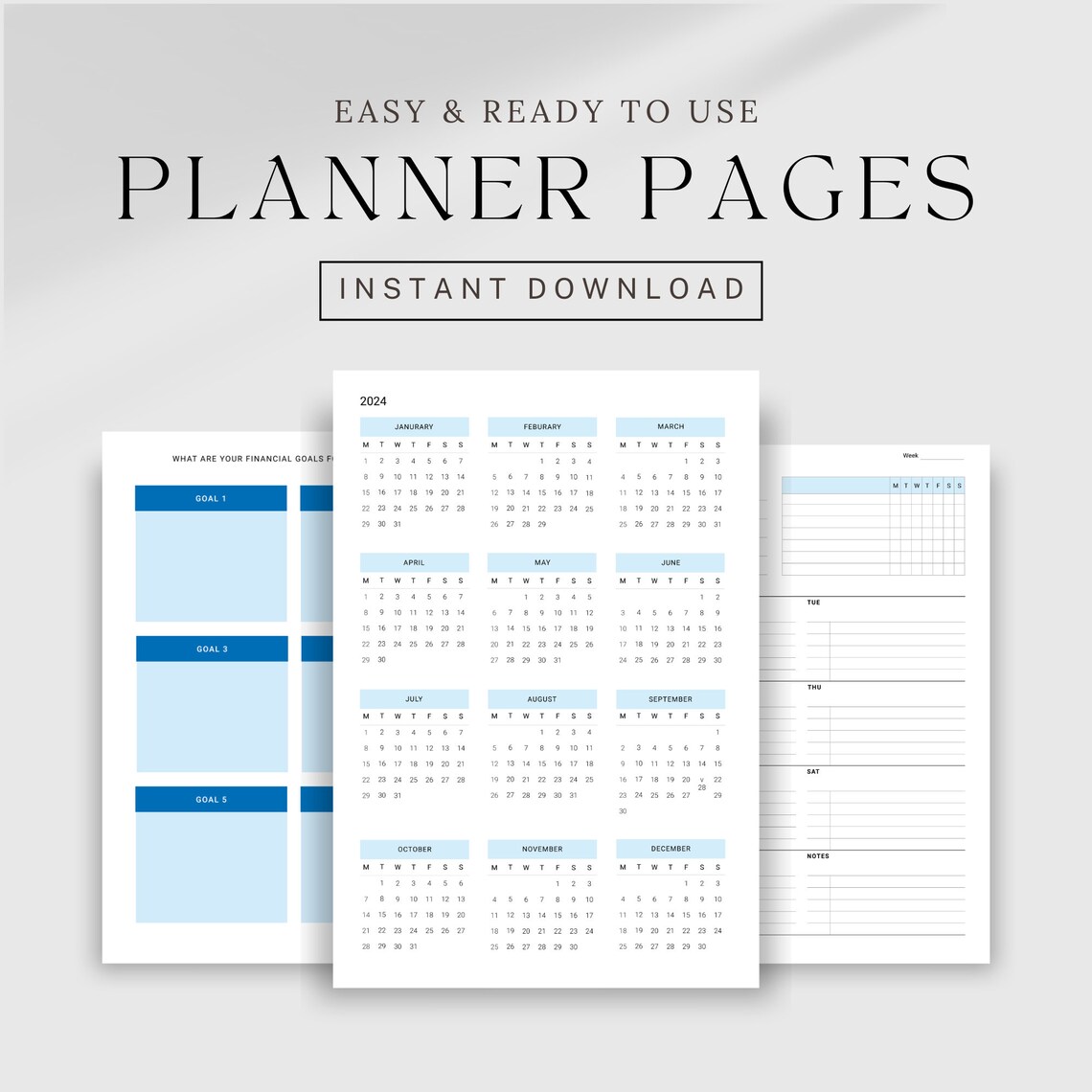 2024 Financial Planner - Monthly and Weekly Planner in A5 Page Size - Etsy
