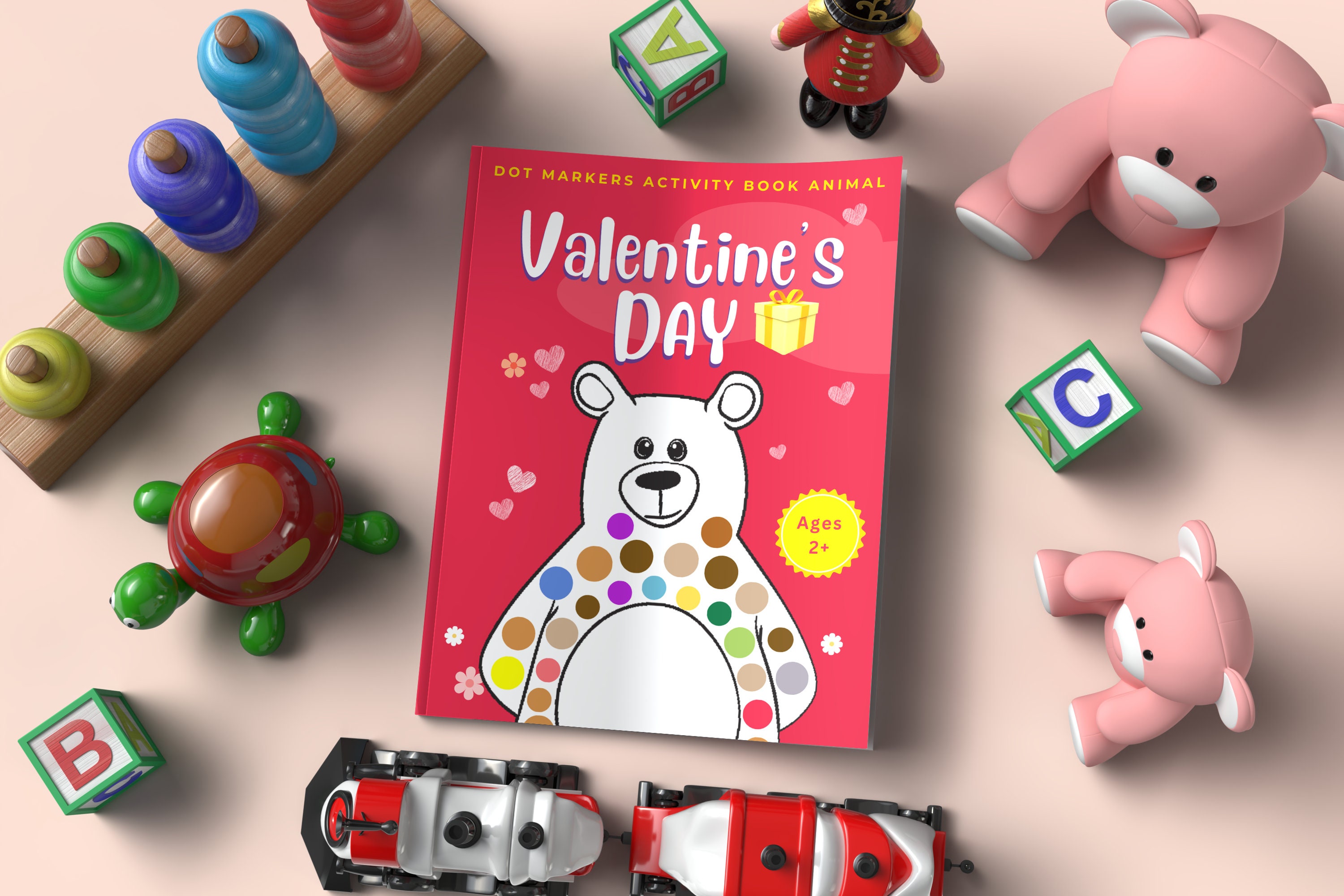 Valentine's Day Dot Markers Coloring Activity Book for Ages 2+ - Etsy