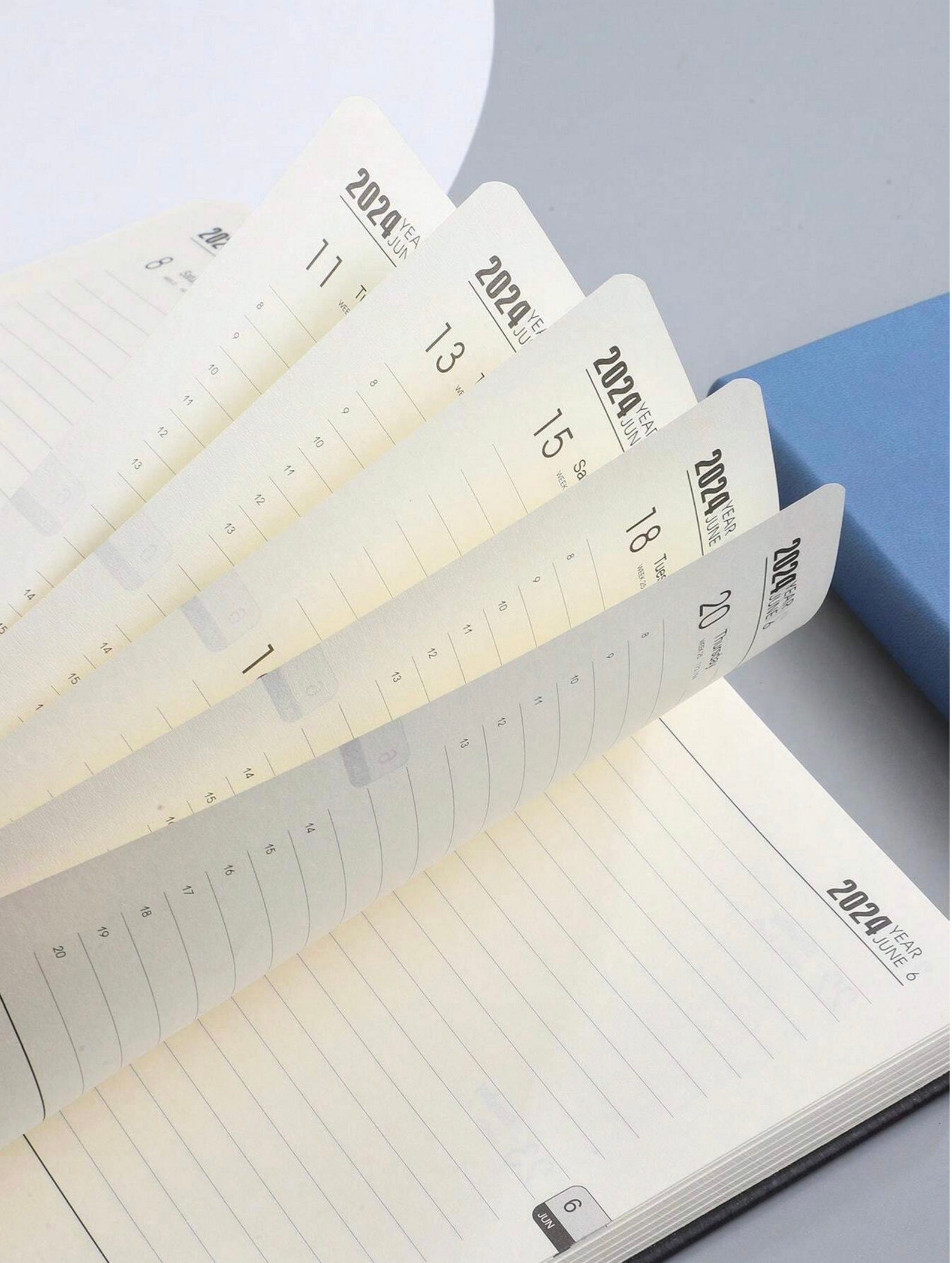 A5 Hardcover Notebook: 2024 Planner, 180 Sheets 360 Pages, Monthly ...