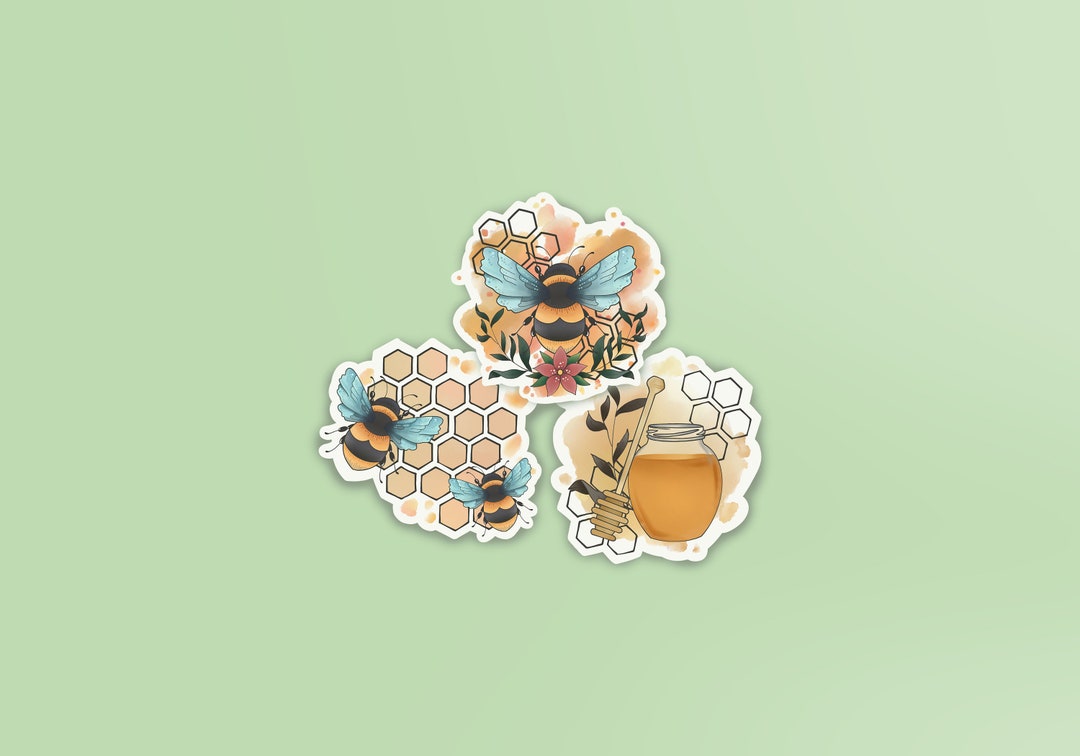 Bumble Bee Sticker Pack Set of 3 FREE SHIPPING - Etsy