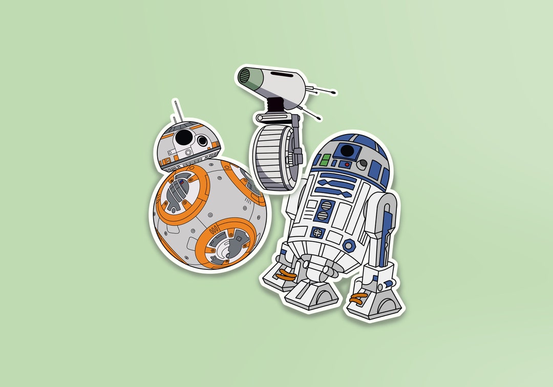 Star Wars Themed Droid Sticker Set of 3 Self-adhesive Stickers - D-0 ...