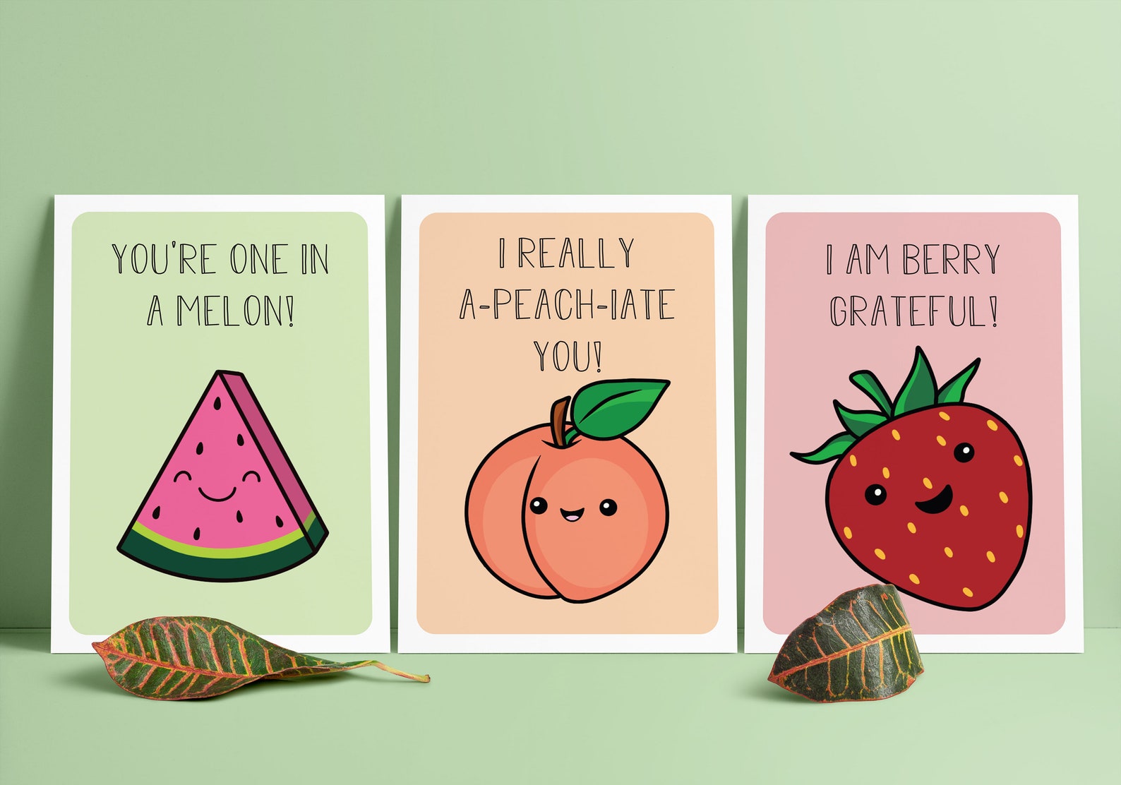 Multipack A6 Humorous Thank You Food Pun Funny Greeting Cards - Etsy