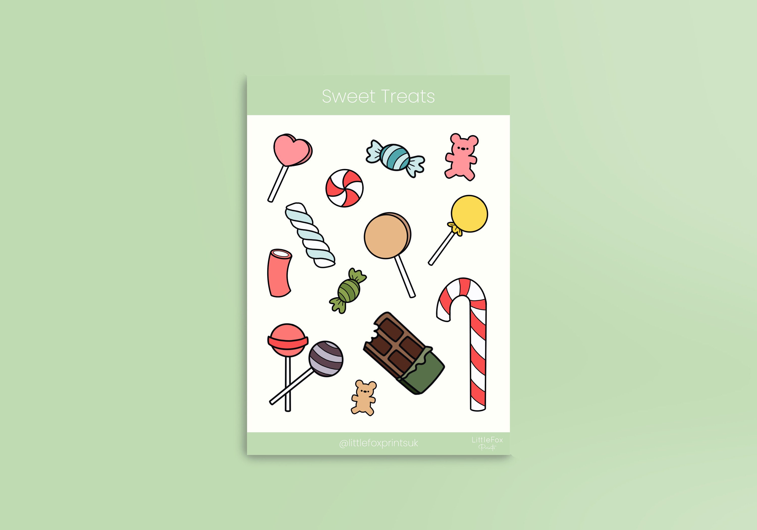 Sweet Treats Sticker Sheet FREE SHIPPING - Etsy