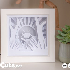 Fox Lightbox Svg, Shadow Box, Svg, Png, Dxf, Eps, Cutfiles, Cricut ...
