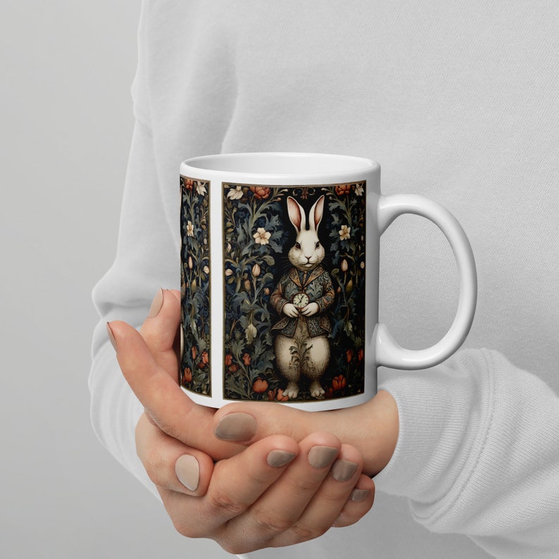 William Morris Rabbit Mug Vintage Rabbit Cottagecore/ Goblincore Mug ...
