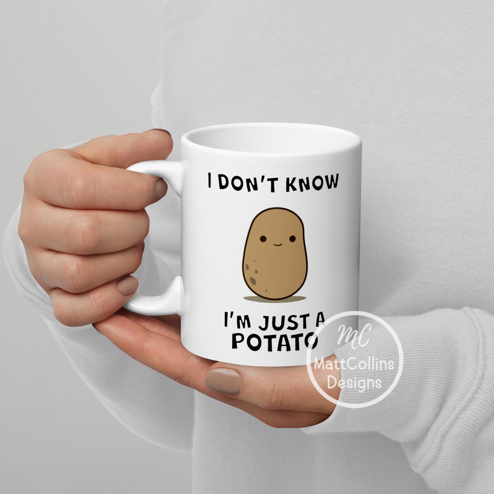 Potato Mug Potato Gift I Don't Know I'm Just a Potato Mug Kawaii Potato ...