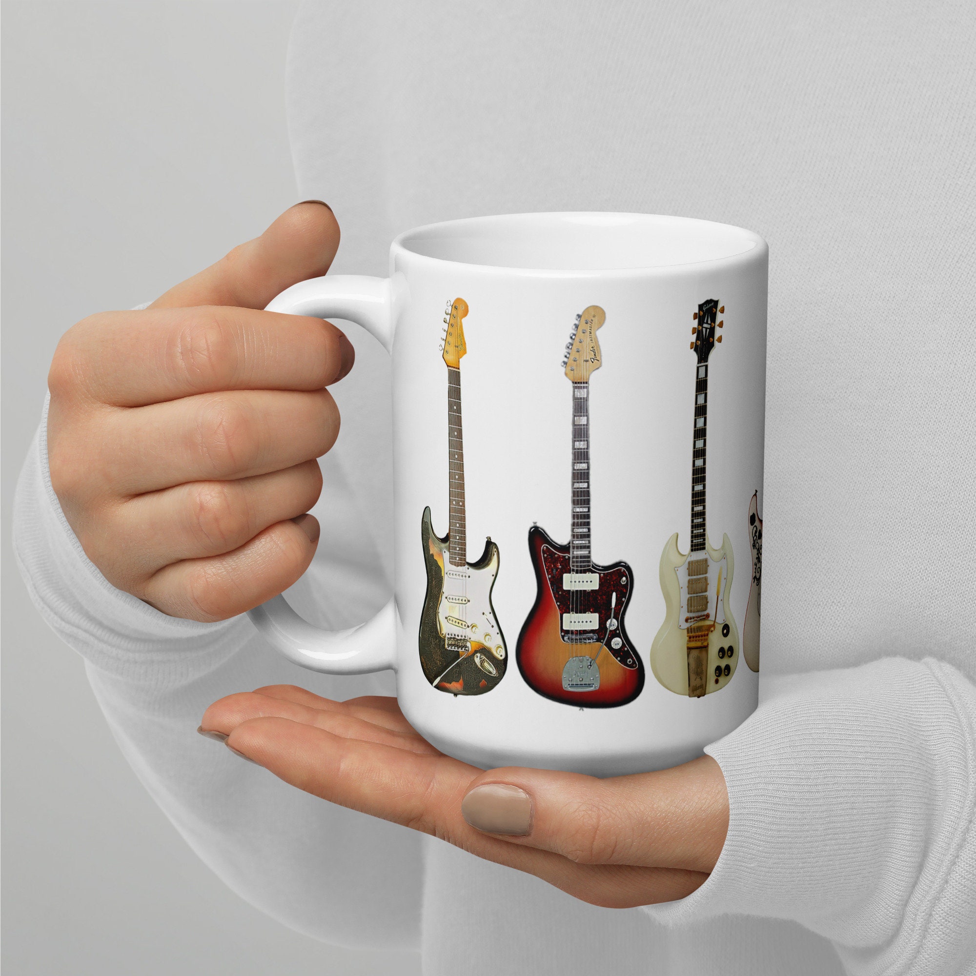Guitar Mug Jimi Hendrix Mug Famous Fender Stratocasters Fender - Etsy