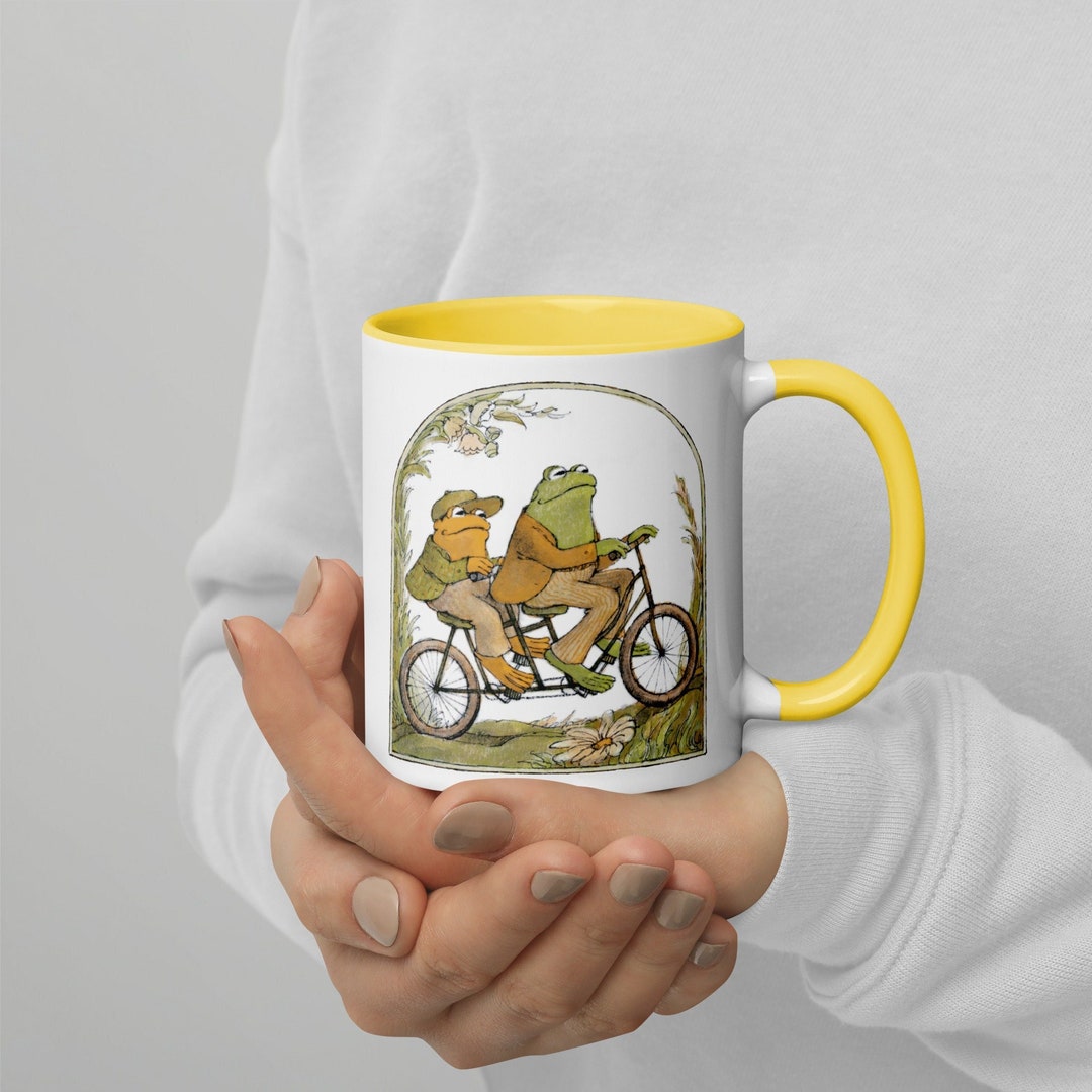 Frog and Toad on the Bike Frog Mug Toad Mug Accent Mug Frogs - Etsy