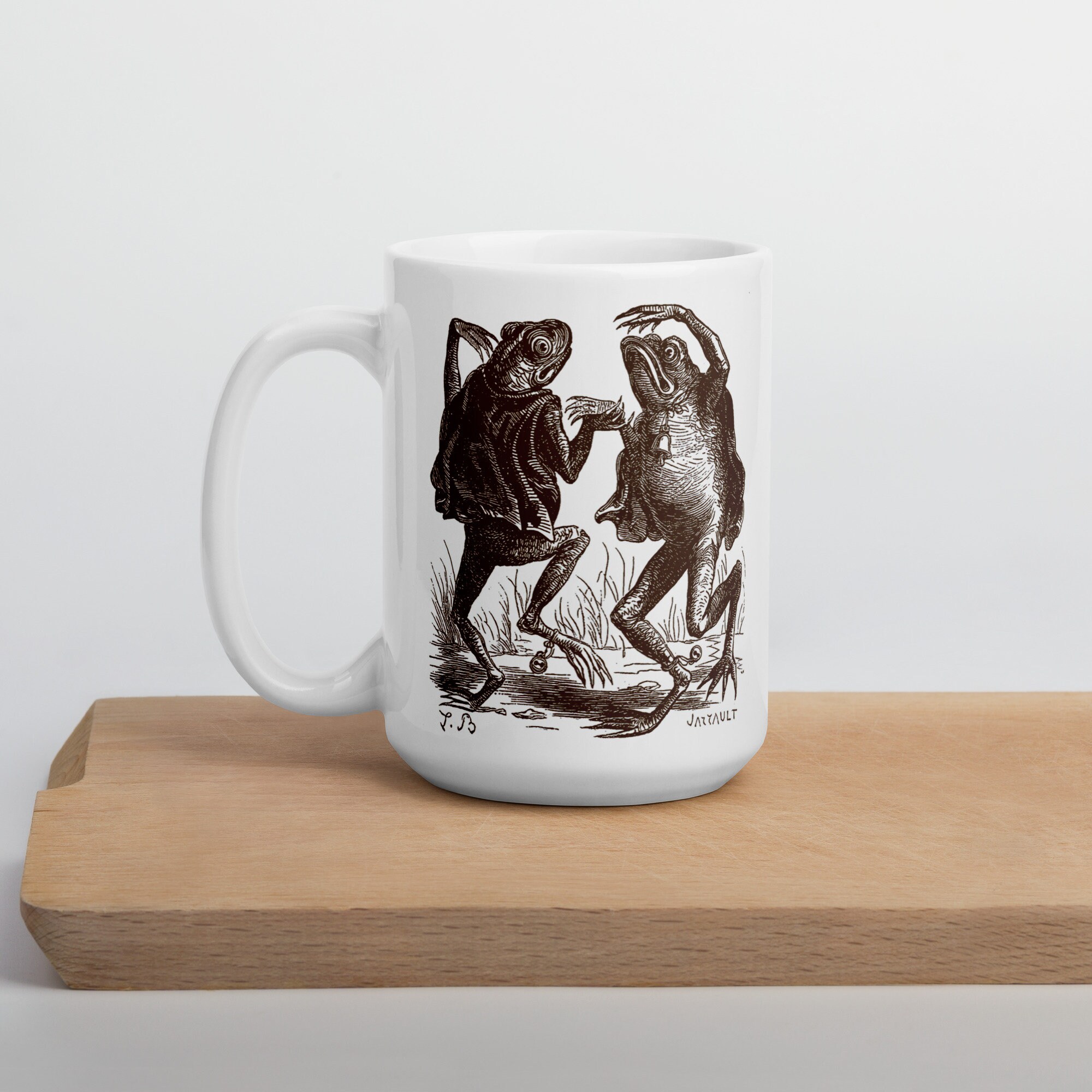 Toad Mug Frog Mug Dancing Toads Occult Mug Sabbath Mug Old Art Medieval ...