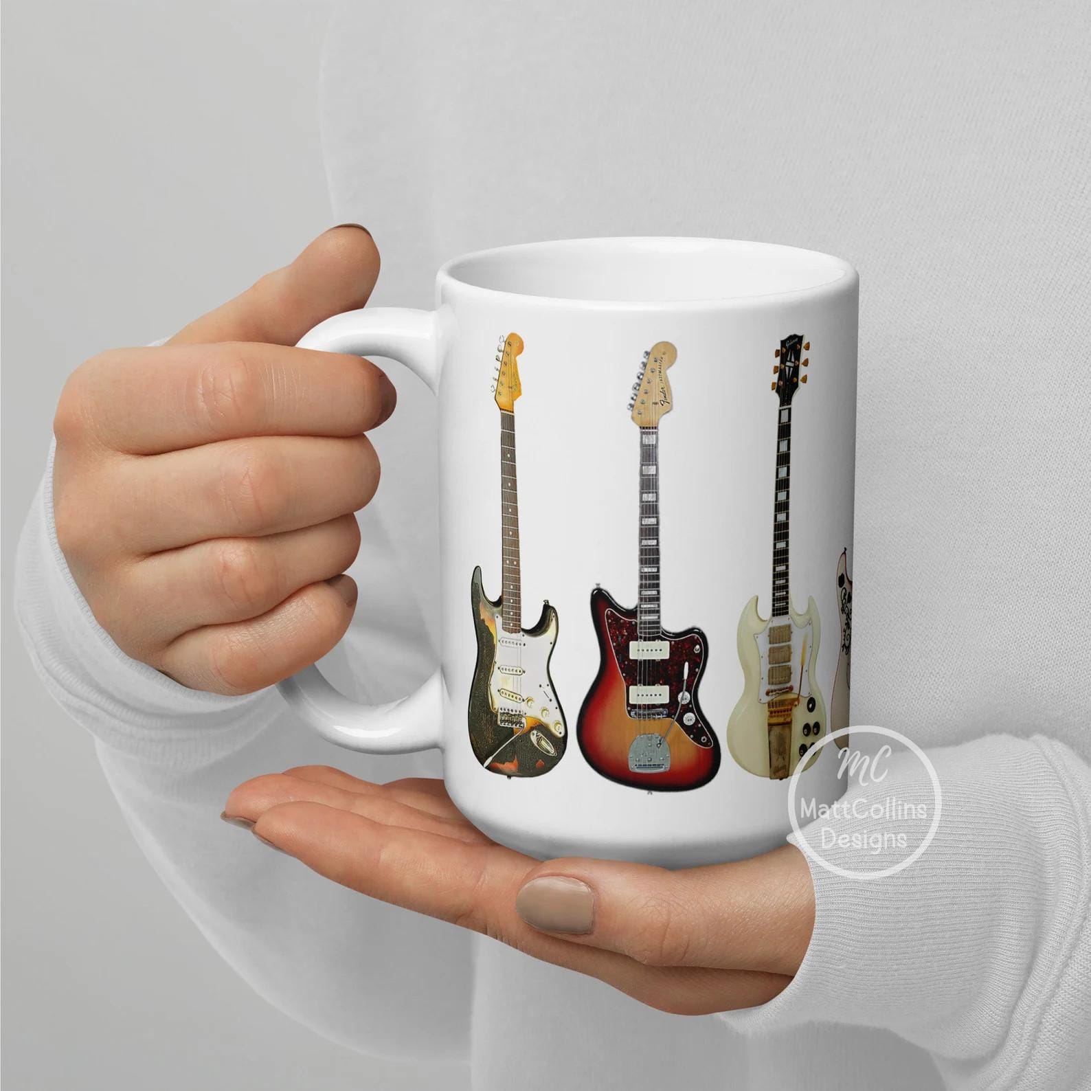 Guitar Mug Jimi Hendrix Mug Famous Fender Stratocasters Fender Guitars ...