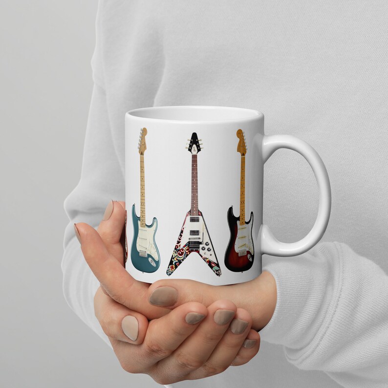 Guitar Mug Jimi Hendrix Mug Famous Fender Stratocasters Fender - Etsy