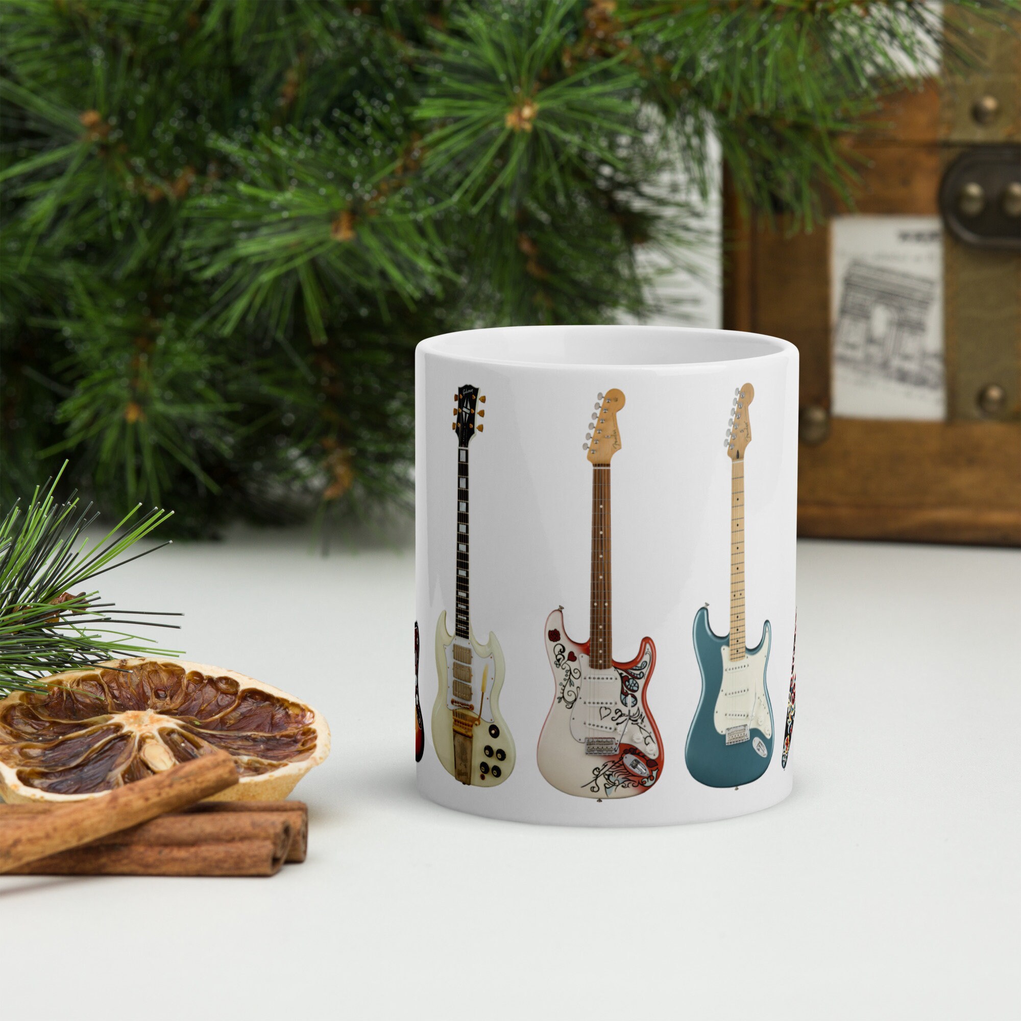 Guitar Mug Jimi Hendrix Mug Famous Fender Stratocasters Fender - Etsy