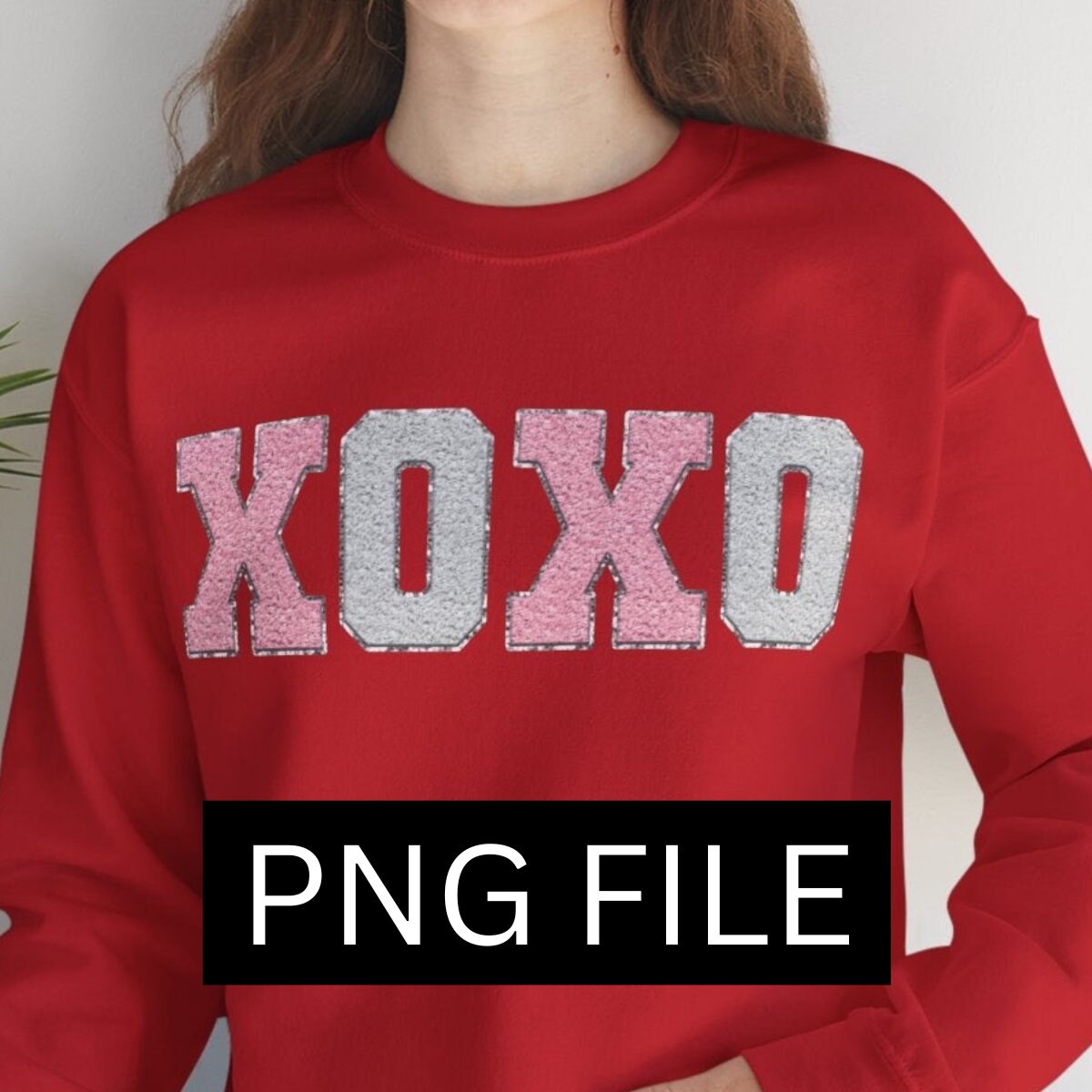 Faux Chenille XOXO Png, Valentine Png, Valentines Png, Faux Chenille ...