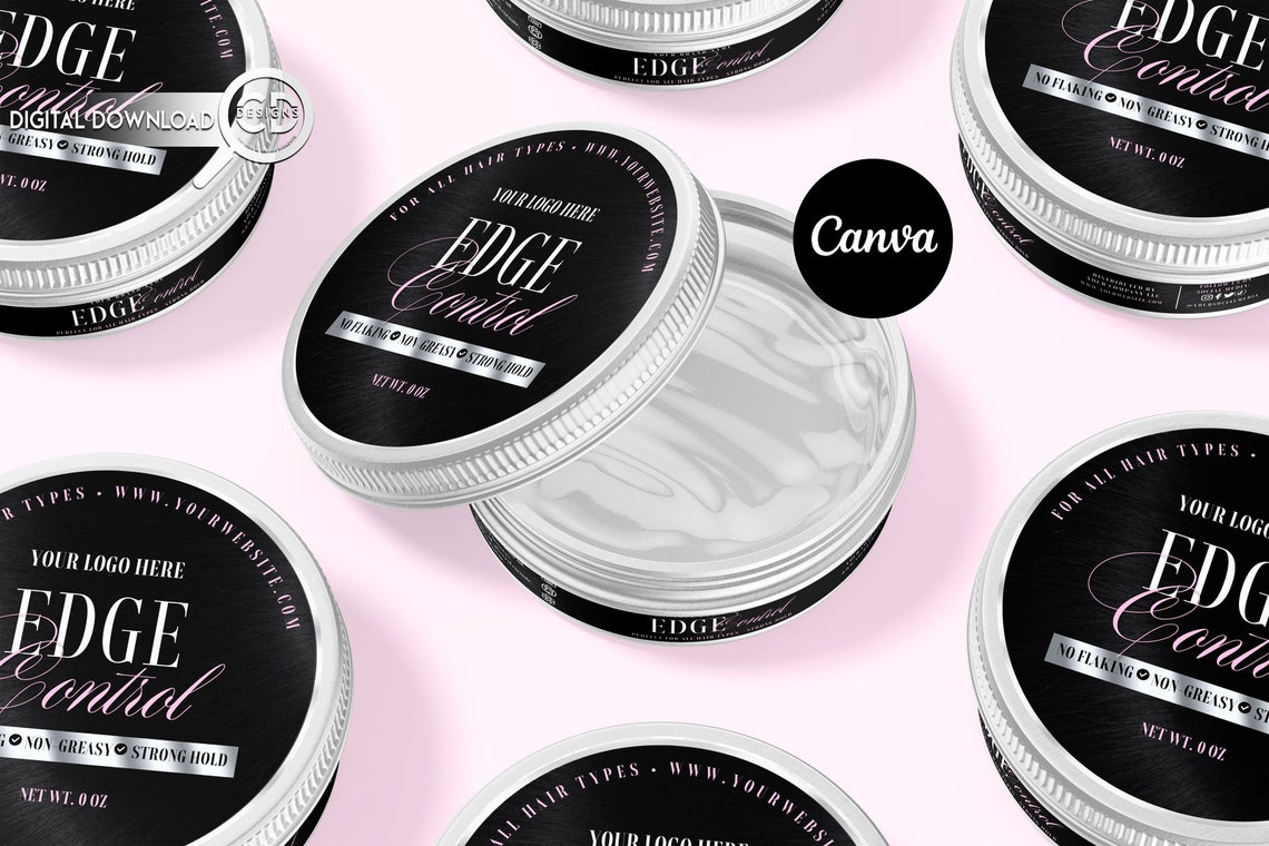 Edge Control Label Design Template Hair Product Label - Etsy