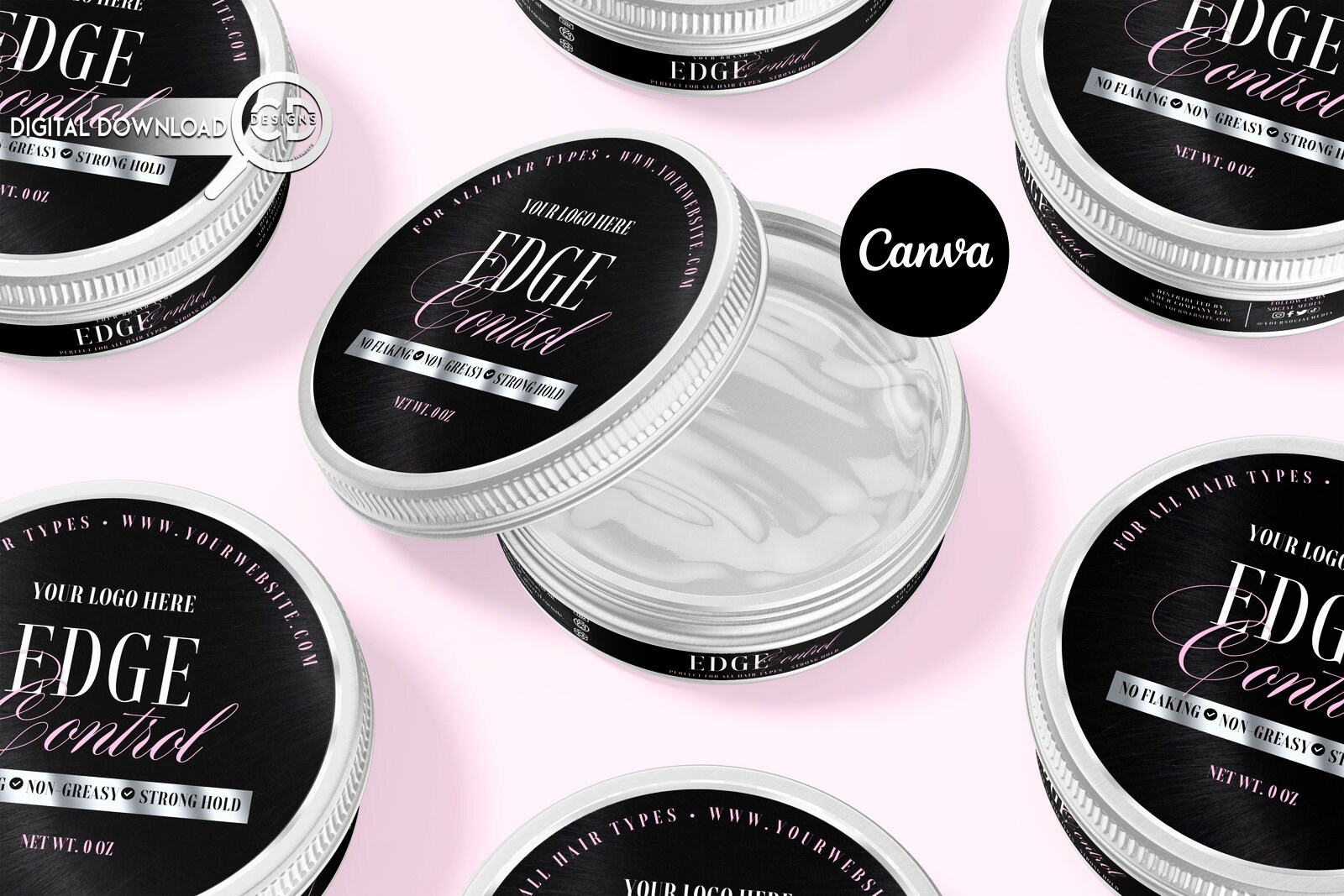 Edge Control Label Design Template Hair Product Label - Etsy