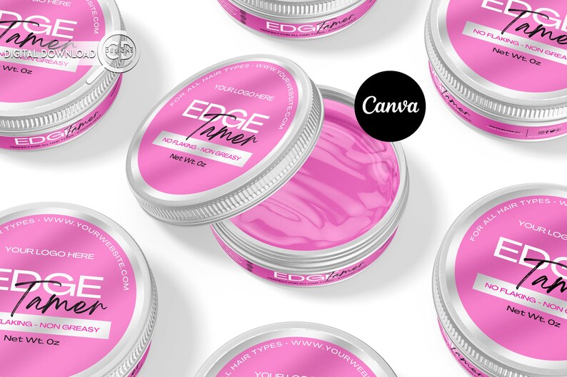 Edge Control Label Design Template Hair Product Label - Etsy