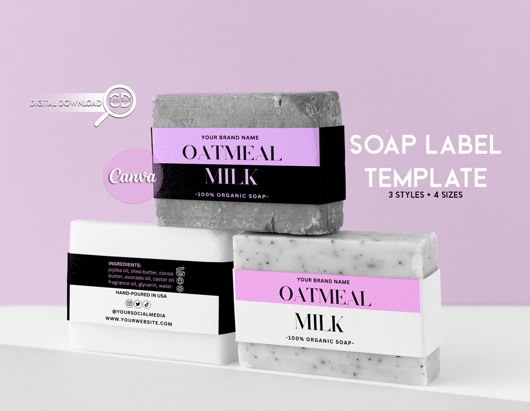 Soap Label Template | Wrap Soap Label Template | Marble Soap Label ...