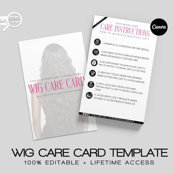 Wig Business Card - Etsy