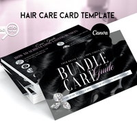 Editable Colored Hair Care Card Template, Dyed Hair Aftercare ...