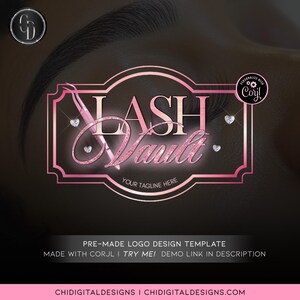Lash Tech Logo Design | Lashes Logo Design | Glitter Logo | Luxury Logo ...